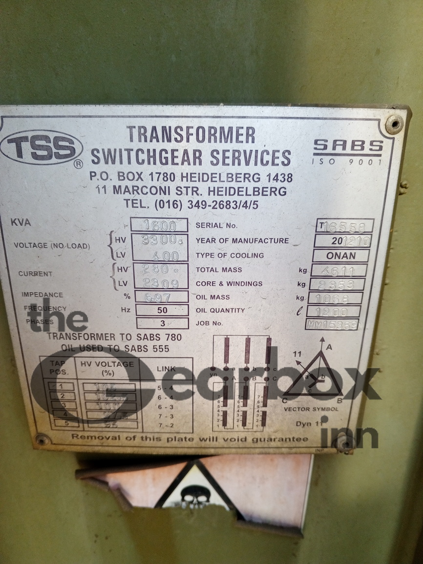 TSS 33000HT, 400LT TRANSFORMER (STAND ALONE) (100) | The Gearbox Inn